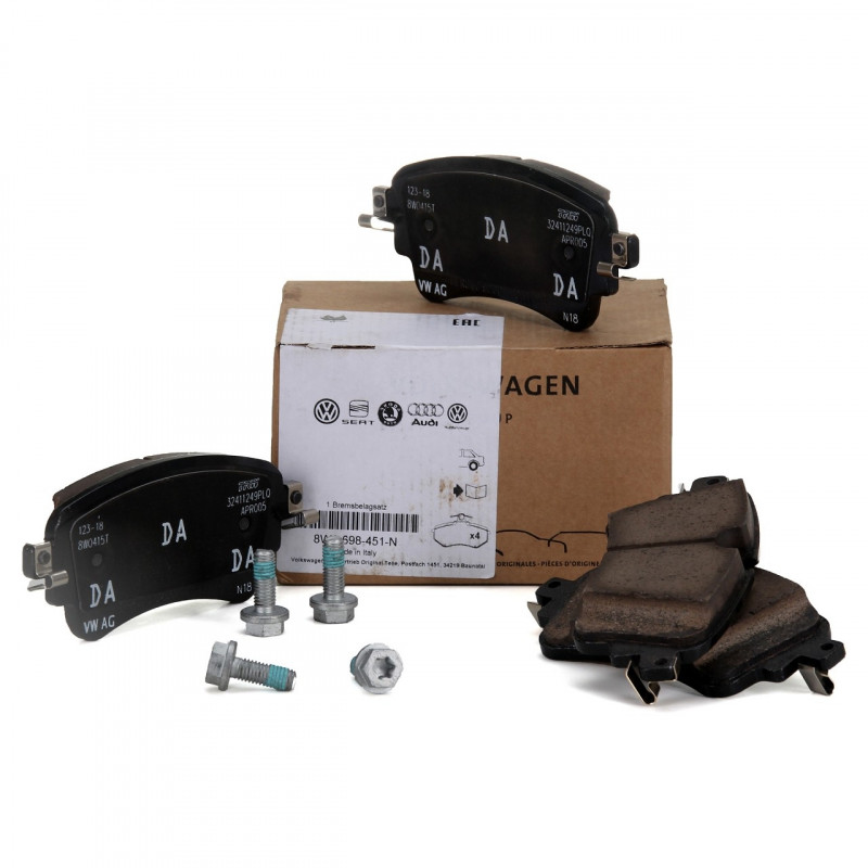 8W0698451P - SERIE PASTIGLIE FRENI POSTERIORI ORIGINALI AUDI A4